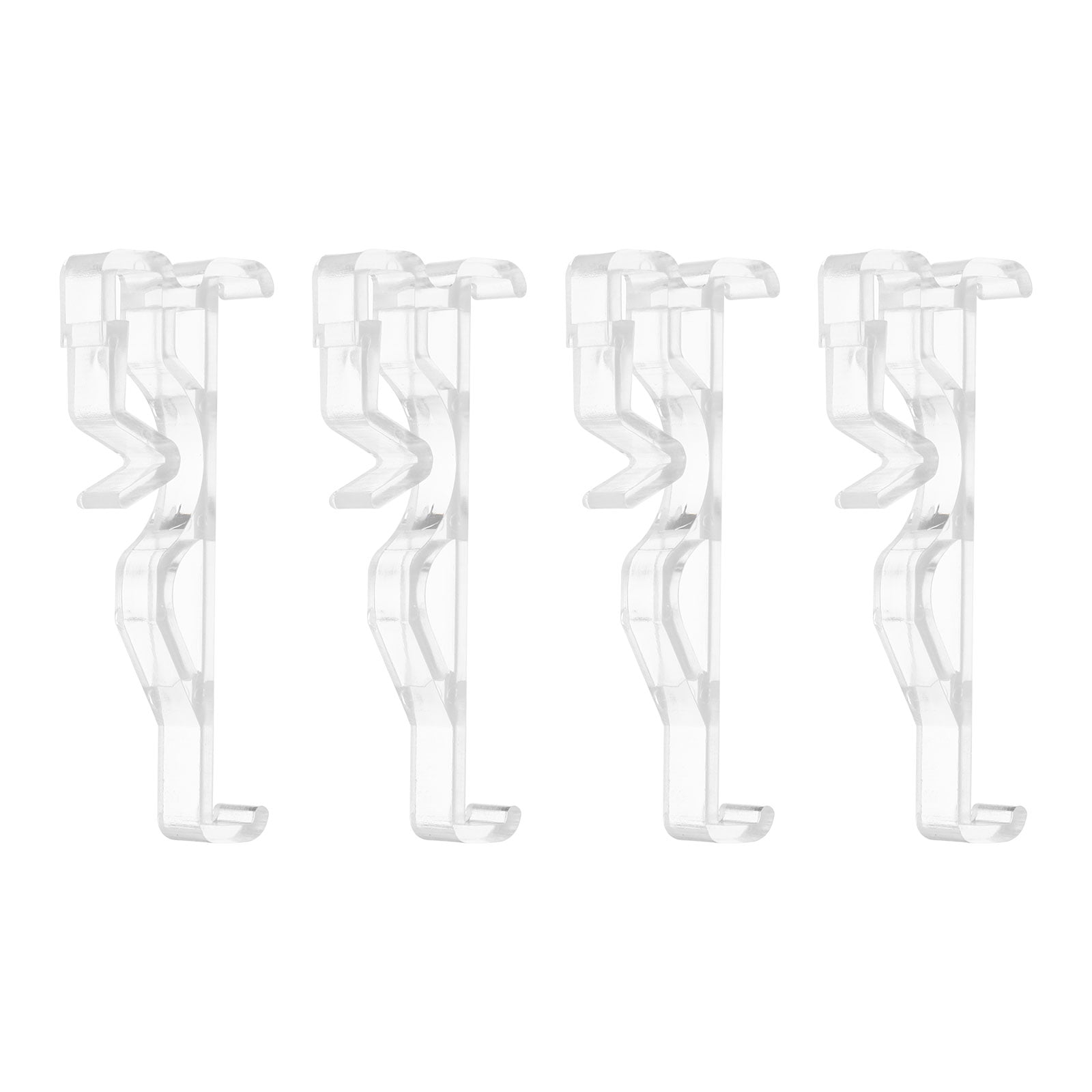 Uxcell 4pcs Valance Clips, 2.5in Clear Plastic Valance Hidden Retainer ...