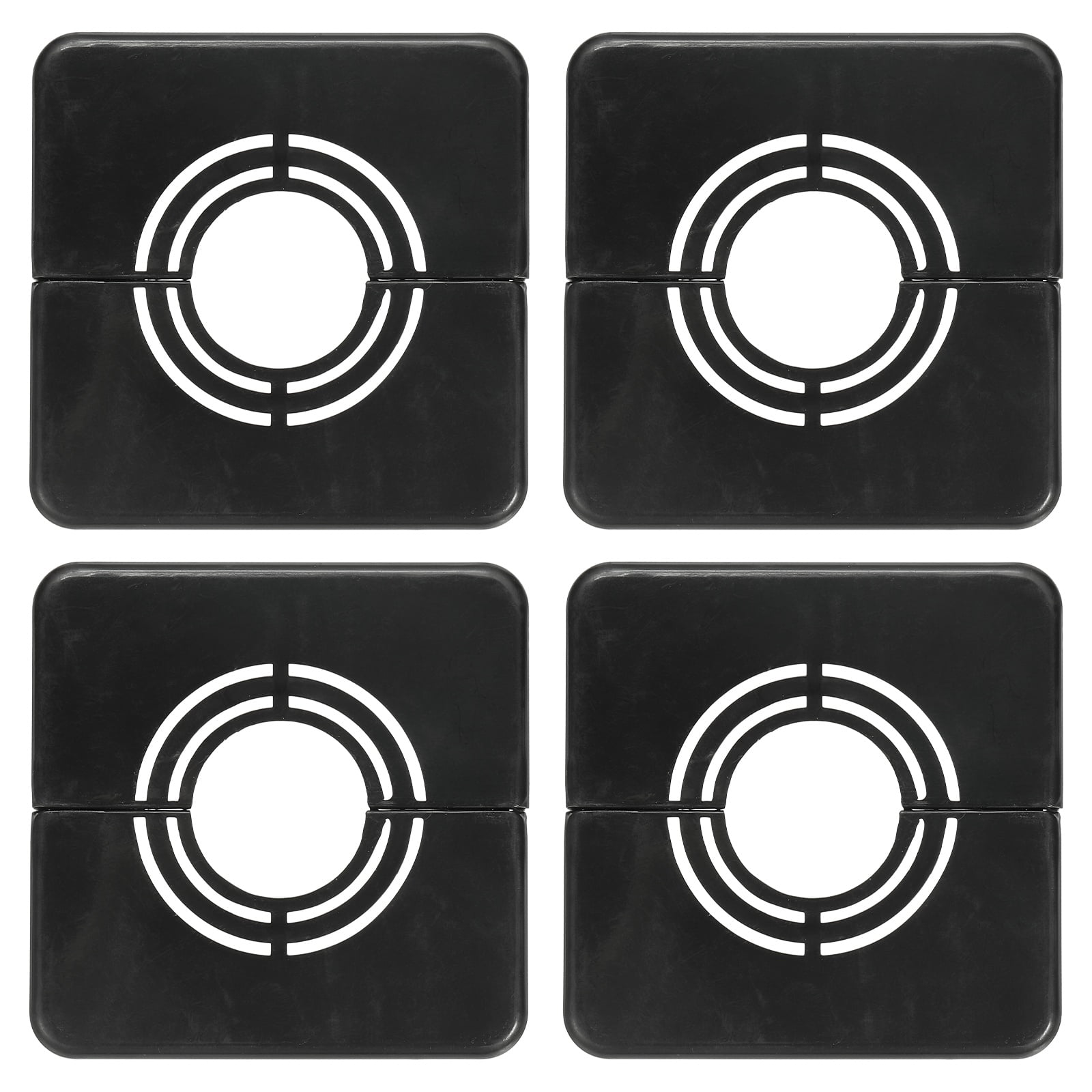 Uxcell 4pcs Wall Split Flange 0.79" Plastic Square Split Flange Pipe ...