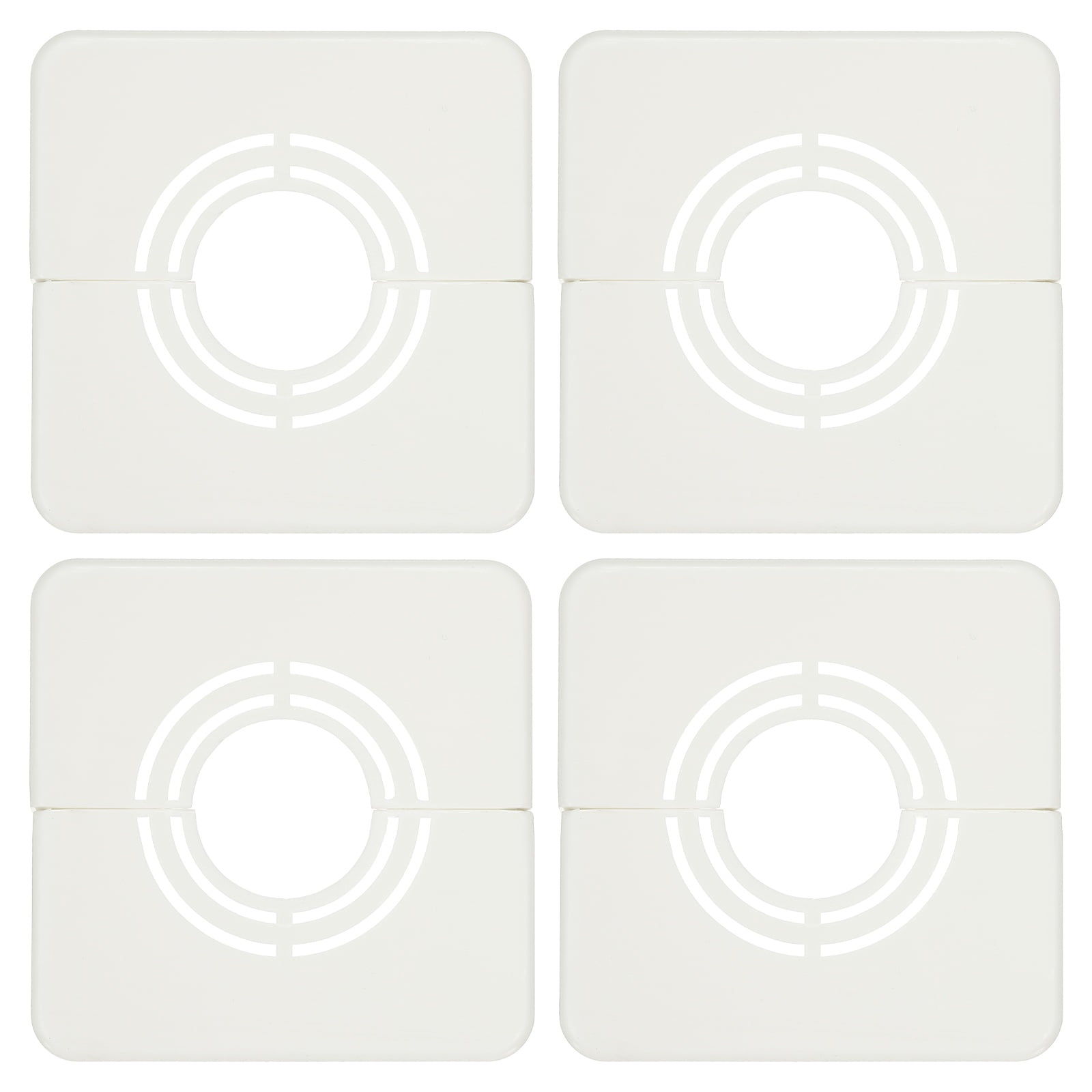 Uxcell 4pcs Wall Split Flange 0.79" Plastic Square Split Flange Pipe ...