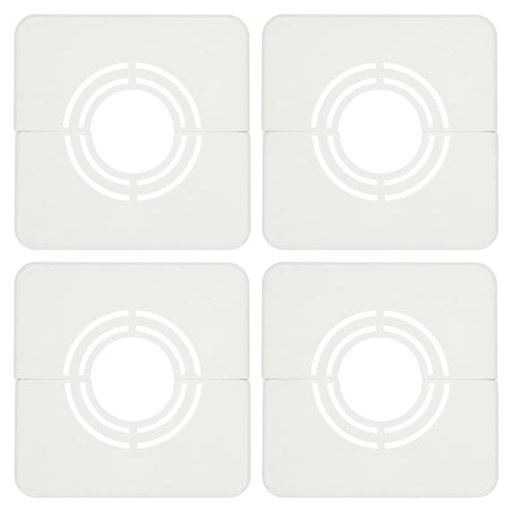 Uxcell 4pcs Wall Split Flange 0.79" Plastic Square Split Flange Pipe ...
