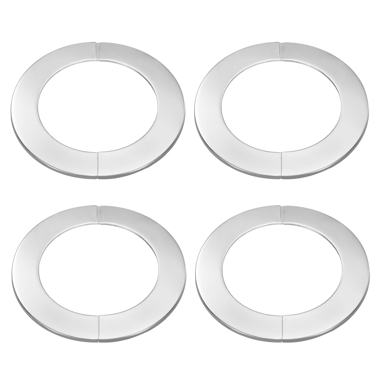 Uxcell 4pcs Wall Split Flange 3.98" Stainless Steel Self Adhesive Wall ...