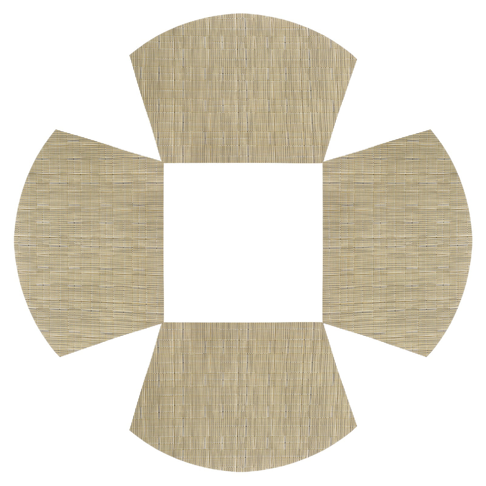 Uxcell 4pcs Wedge Placemats 18" x 12" Woven Vinyl Round Table Placemats ...