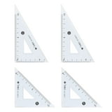 Uxcell 4piece Triangle Ruler Square Set 10cm 30/60 and 45/90 Degrees ...