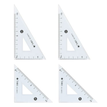 Uxcell Triangle Ruler Square Set 30/60, 45/90 Degrees 17cm/18cm ...