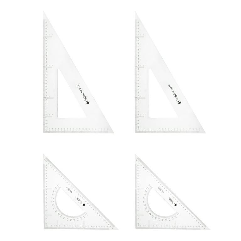 Drafting Supplies Architectural Triangle Ruler Set - 45/90 & 30/60 ...