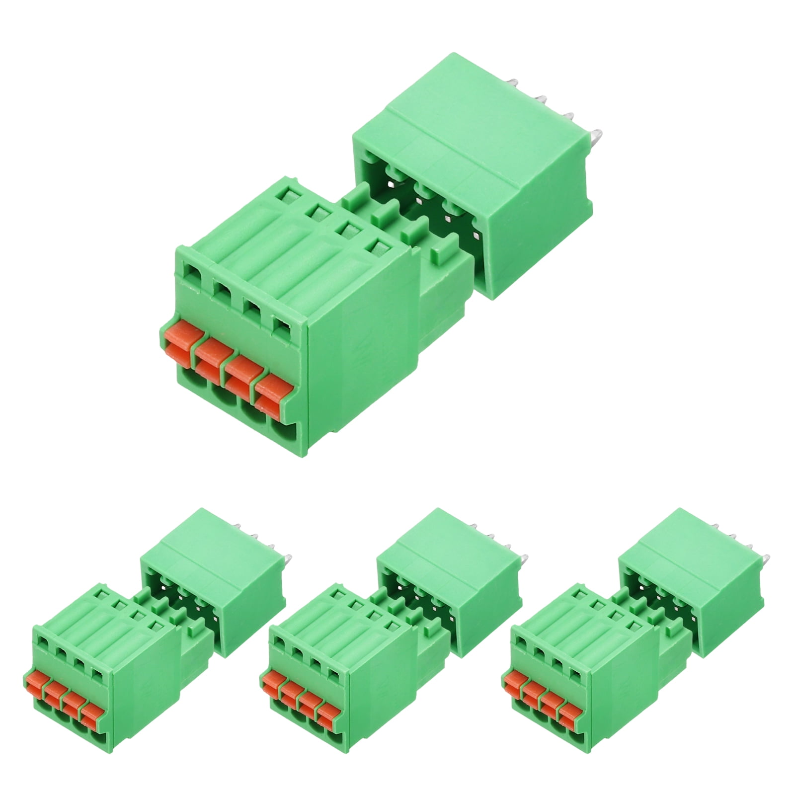 Uxcell 4set 2.5mm 0.1" Pitch PCB Terminal Block Connector 4 Pin ...