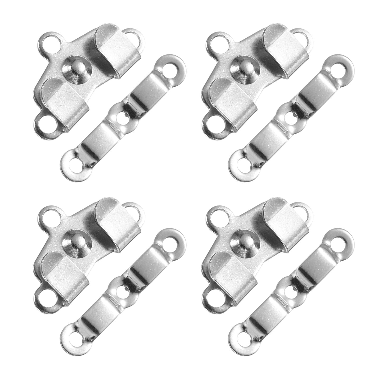Uxcell 4set Hooks and Eyes Closure Set 21mm Metal Hook and Eye Sewing ...