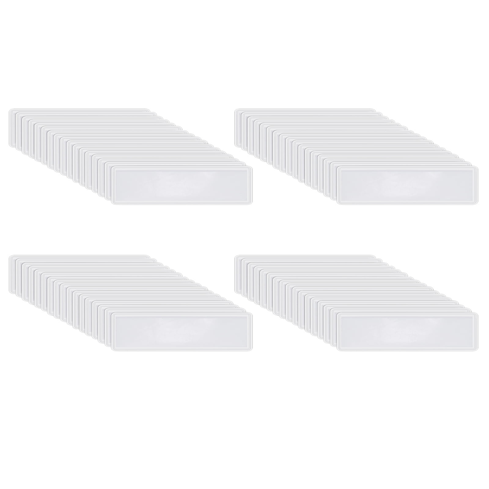 Uxcell 4x1 Inch Self Adhesive Label Holders, Clear Plastic Shelf Tags ...