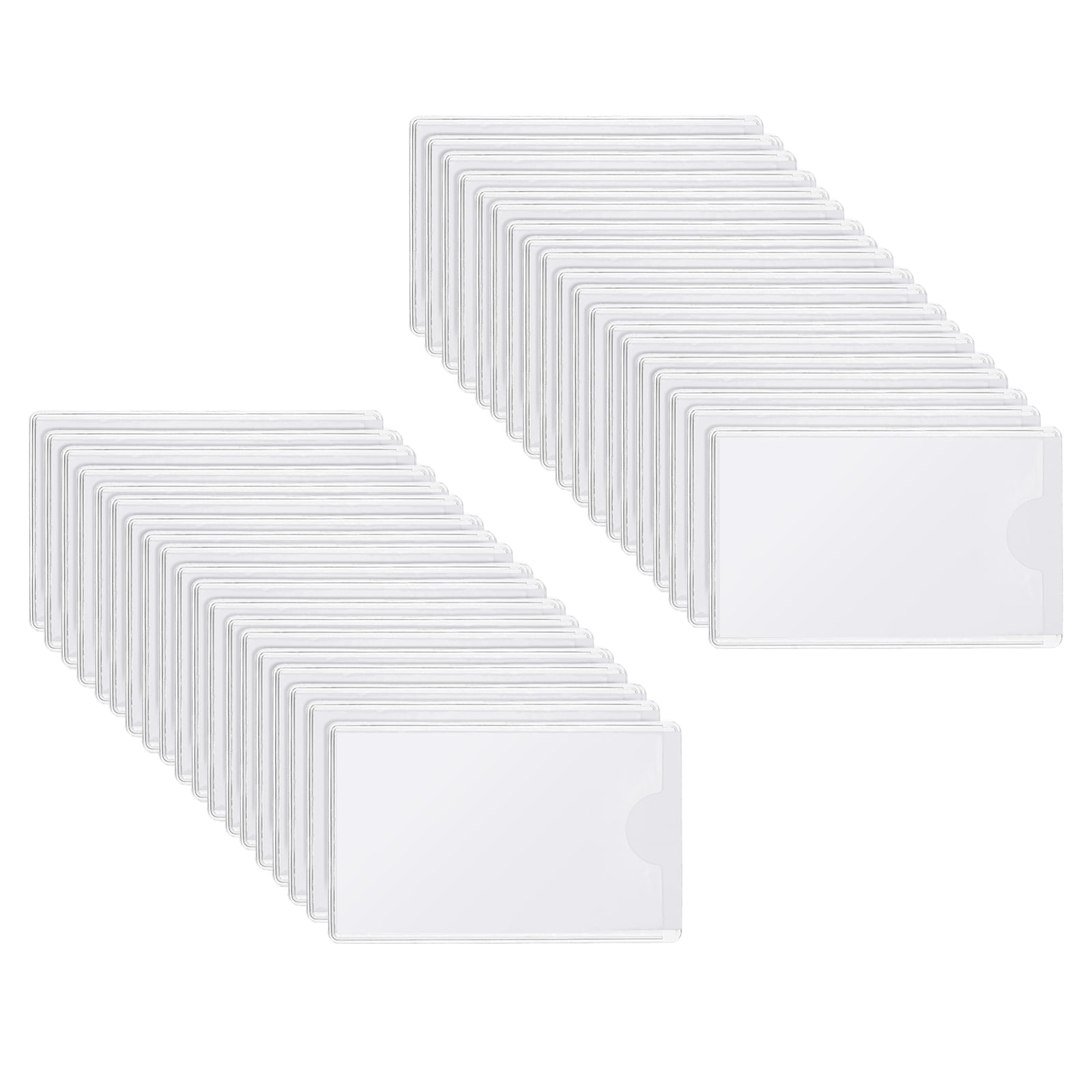 Uxcell 4x2 Inch Self Adhesive Label Holders, Clear Plastic Shelf Tags ...