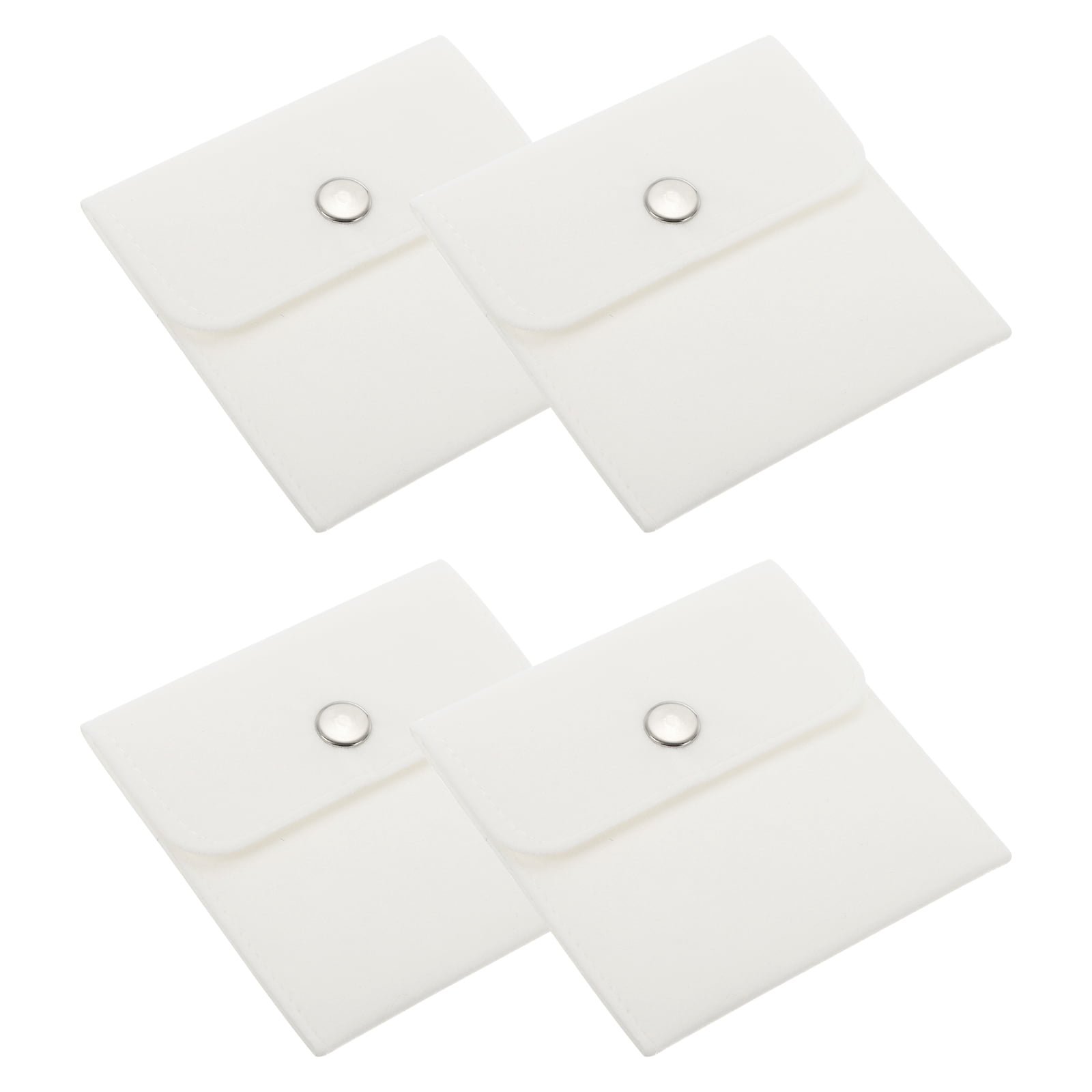 Uxcell 4x4 Inch Jewelry Pouch 12 Pack Velvet Pouches Snap Button ...