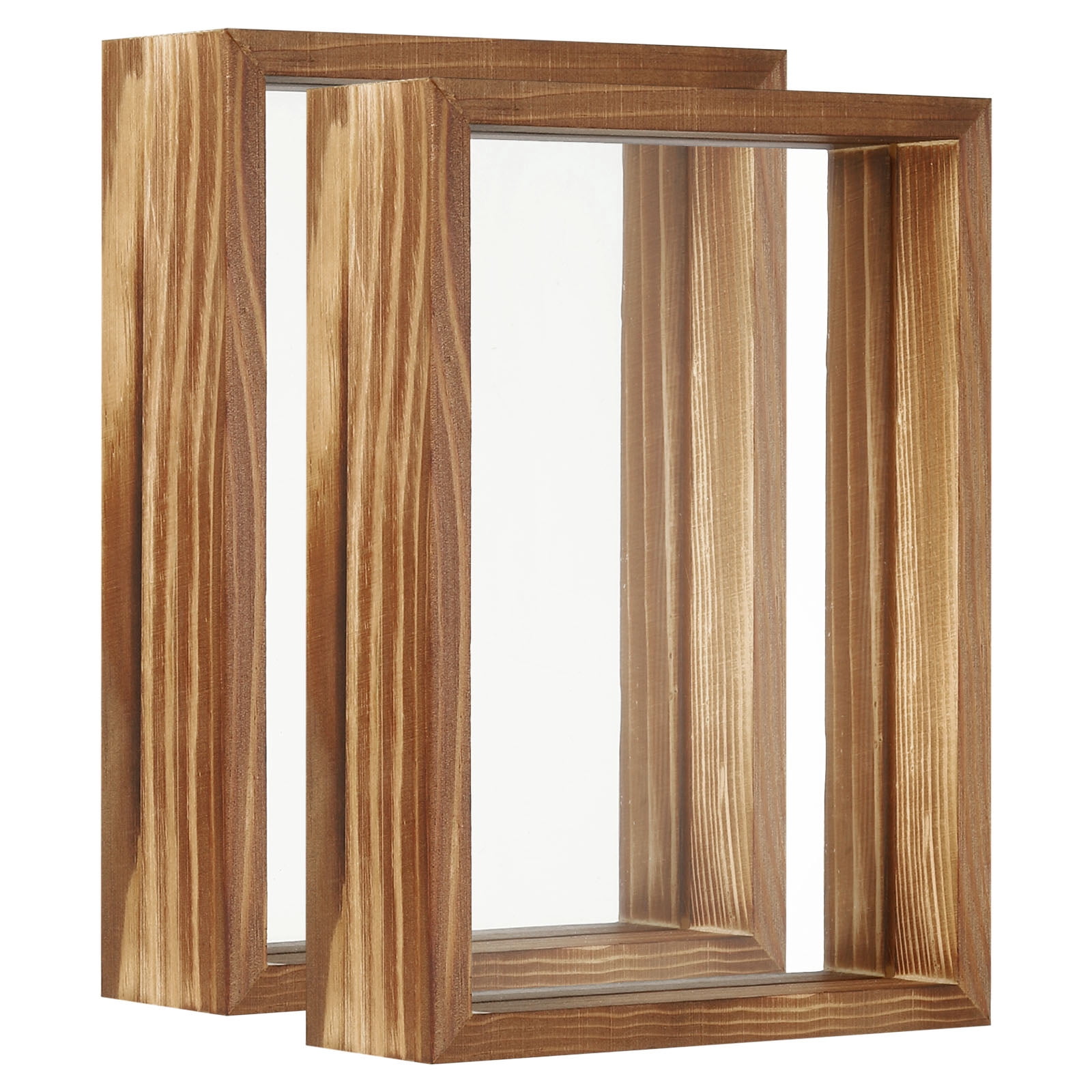 Uxcell Fit 4x6 inch Wood Picture Frames 2 Pack Double Sided Acrylic ...