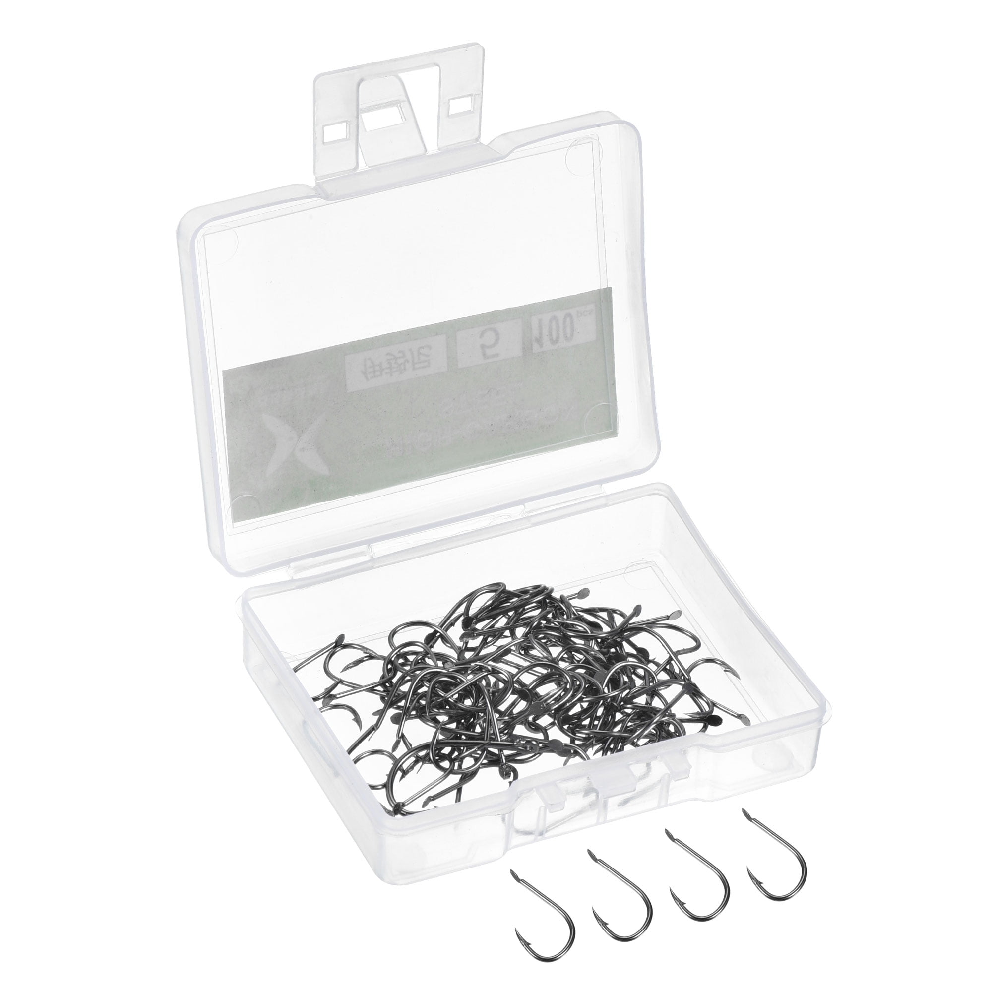 Uxcell 5# 0.28" J Shape High Carbon Steel Claw Fish Catfish Hooks with ...