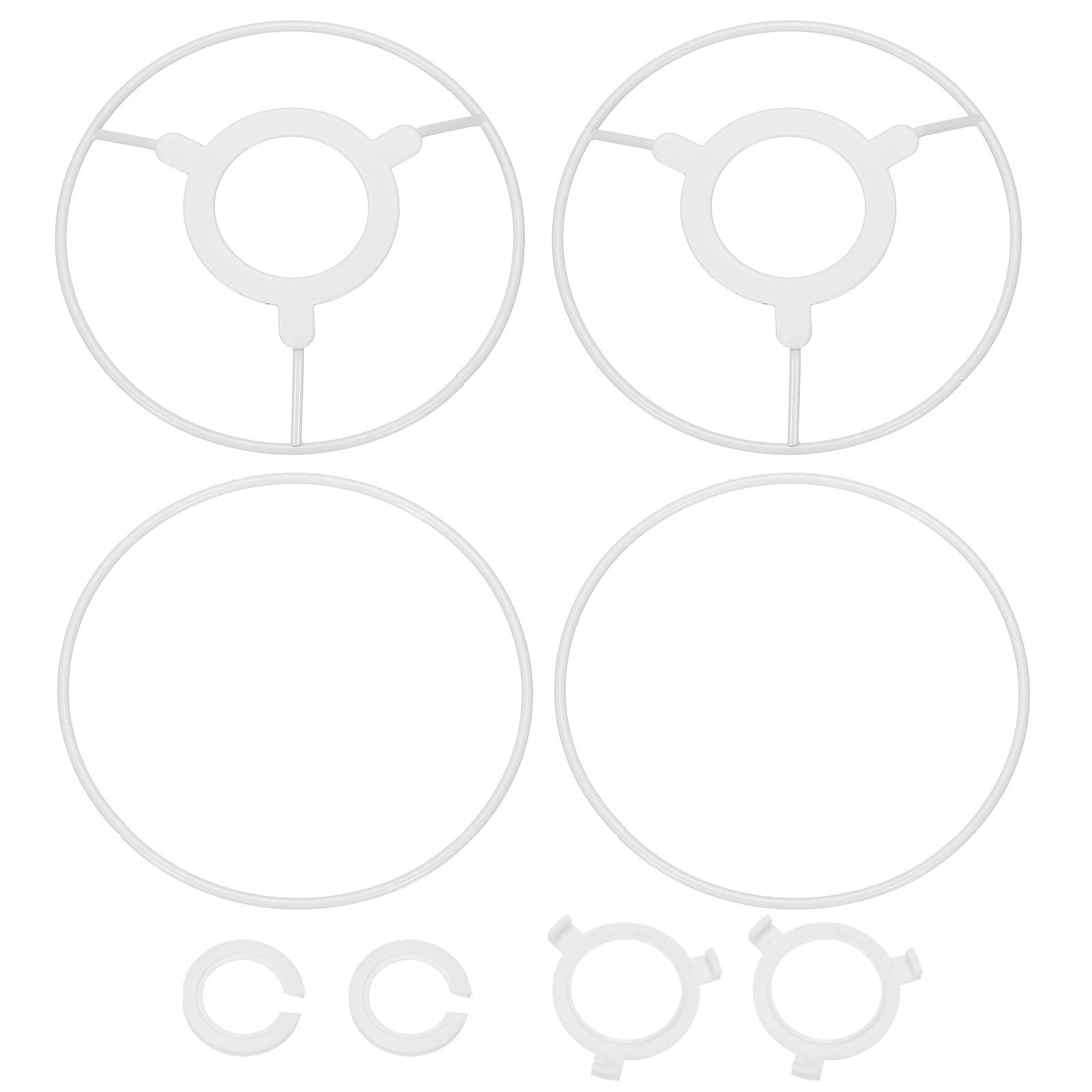 Uxcell 5.1 Inch Lamp Shade Ring, 2 Set Lamp Shade Frame with E27 to E26 ...