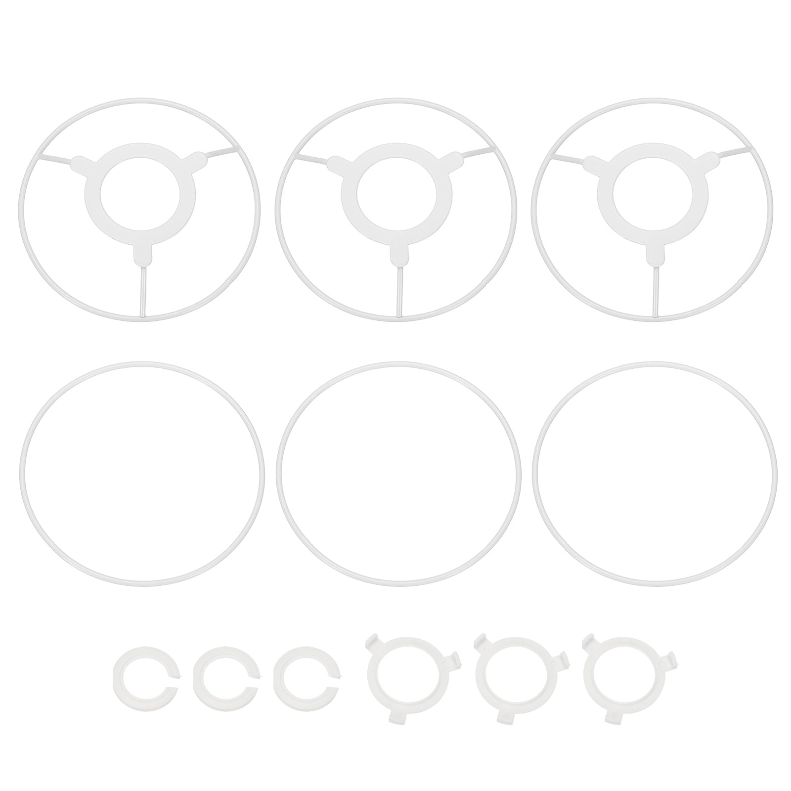 Uxcell 5.1 Inch Lamp Shade Ring, 3 Set Lamp Shade Frame with E27 to E26 ...