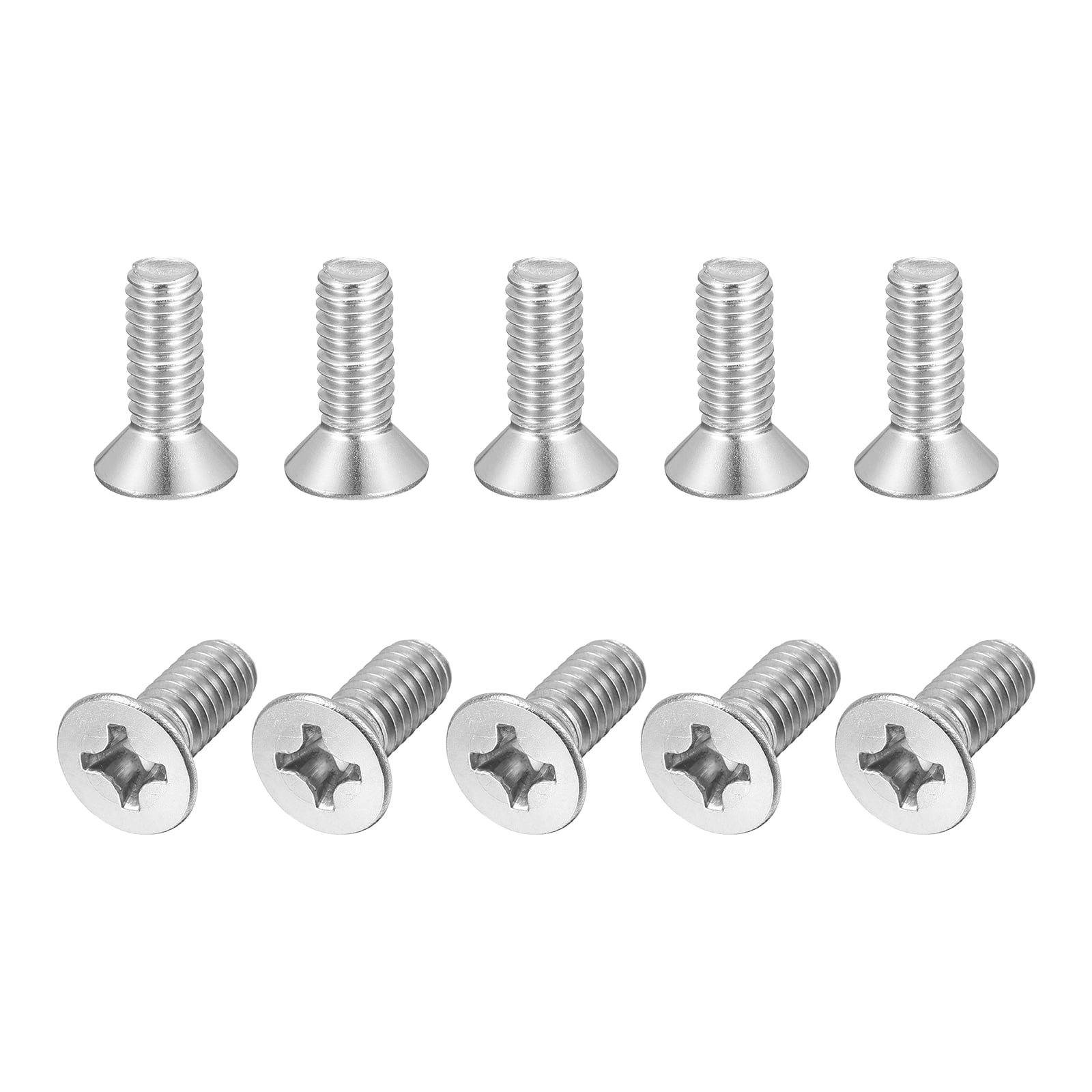 Uxcell 5/16-18x1" Flat Head Machine Screws Phillips 304 Stainless Steel Bolts 10 Pack - Walmart.com
