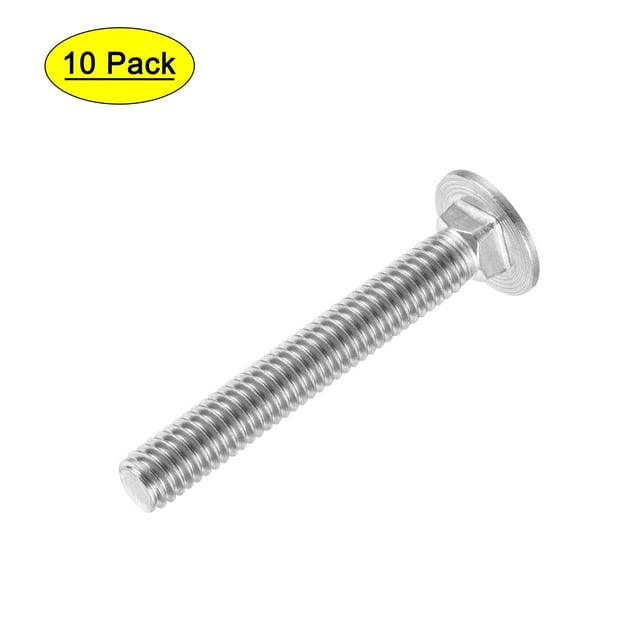 Uxcell 5/16-18x2-1/2" Carriage Bolt 304 Stainless Steel Polishing 10 Pack - Walmart.com