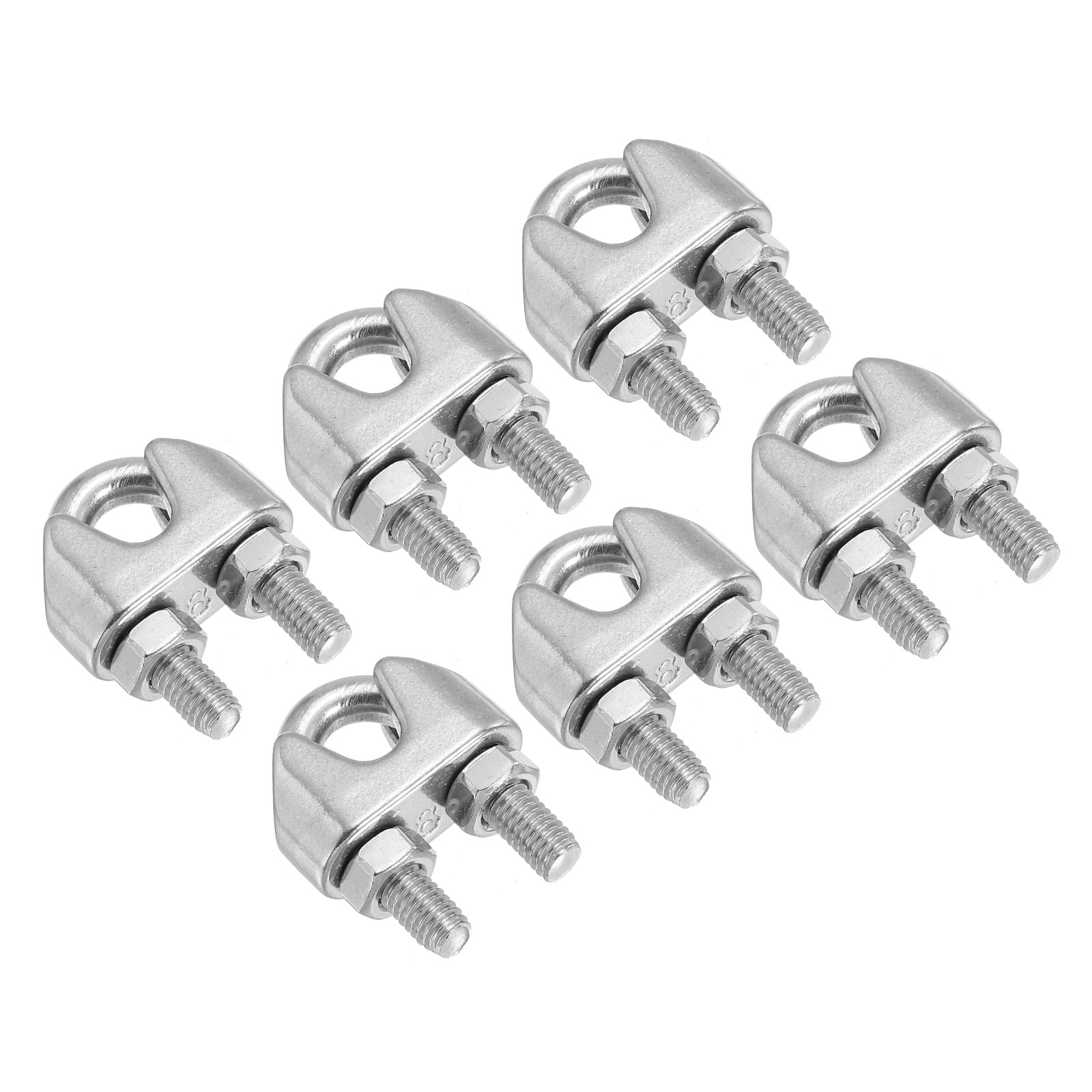 Uxcell 5/16" / 8mm Wire Rope Cable Clip Clamp, Stainless Steel U Bolt ...