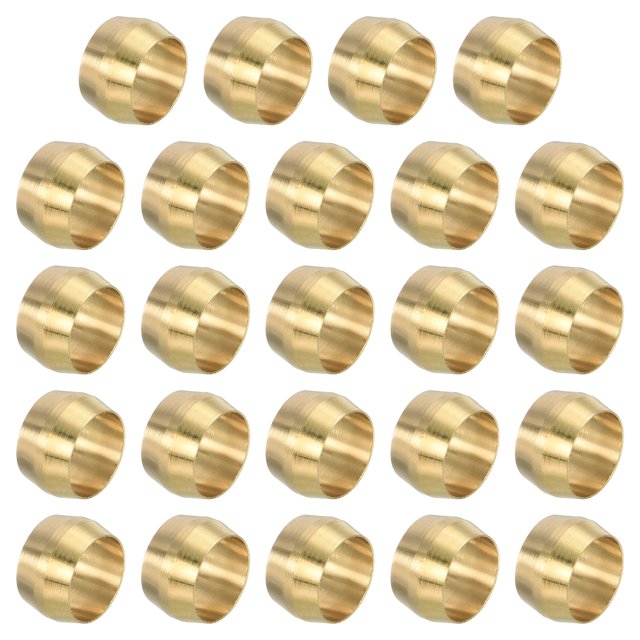 Uxcell 5/16" ID Brass Compression Sleeve Ferrules, Brass Compression ...