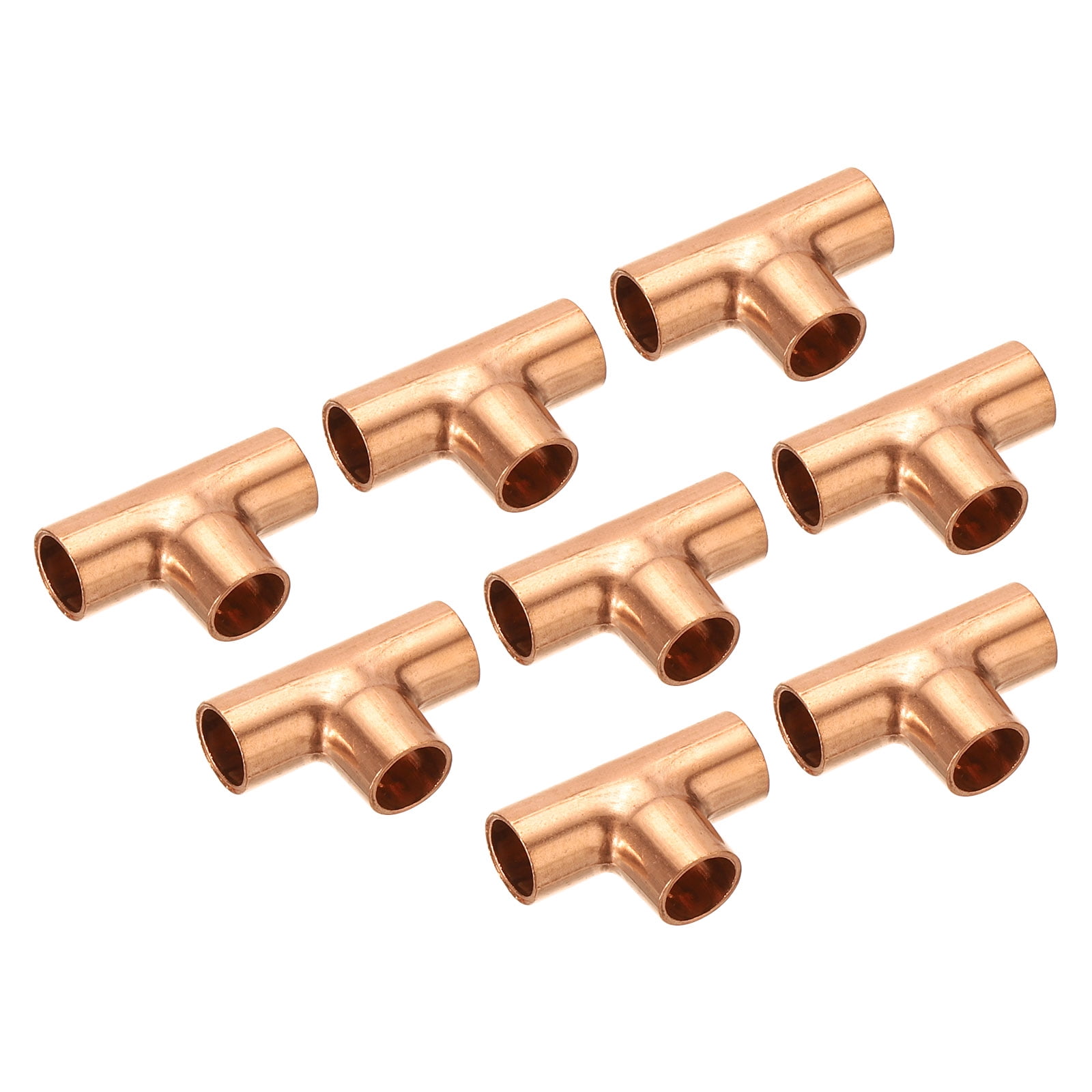 Uxcell 5/16 Inch ID Tee Copper Fitting, 8 Pack 3 Way Welding Joint ...