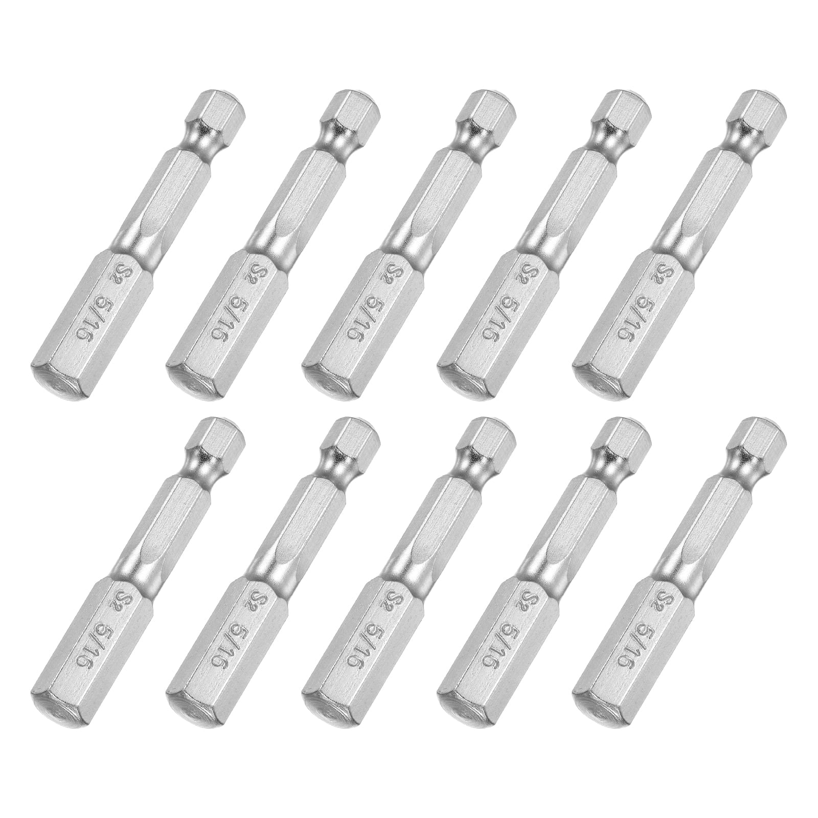 Uxcell 5/16" Magnetic Hex Head Screwdriver Bit, 1/4" Hex Shank 2 ...