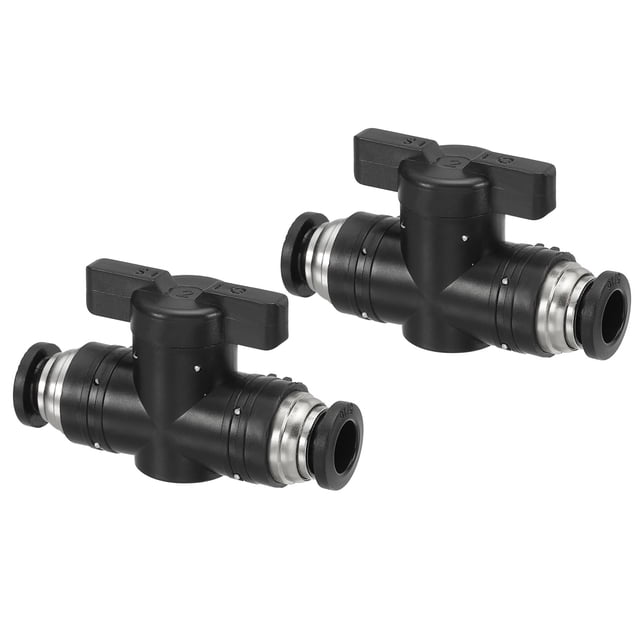 Uxcell 5/16" Pneumatic Ball Valve, Push to Connect Fittings Quick ...