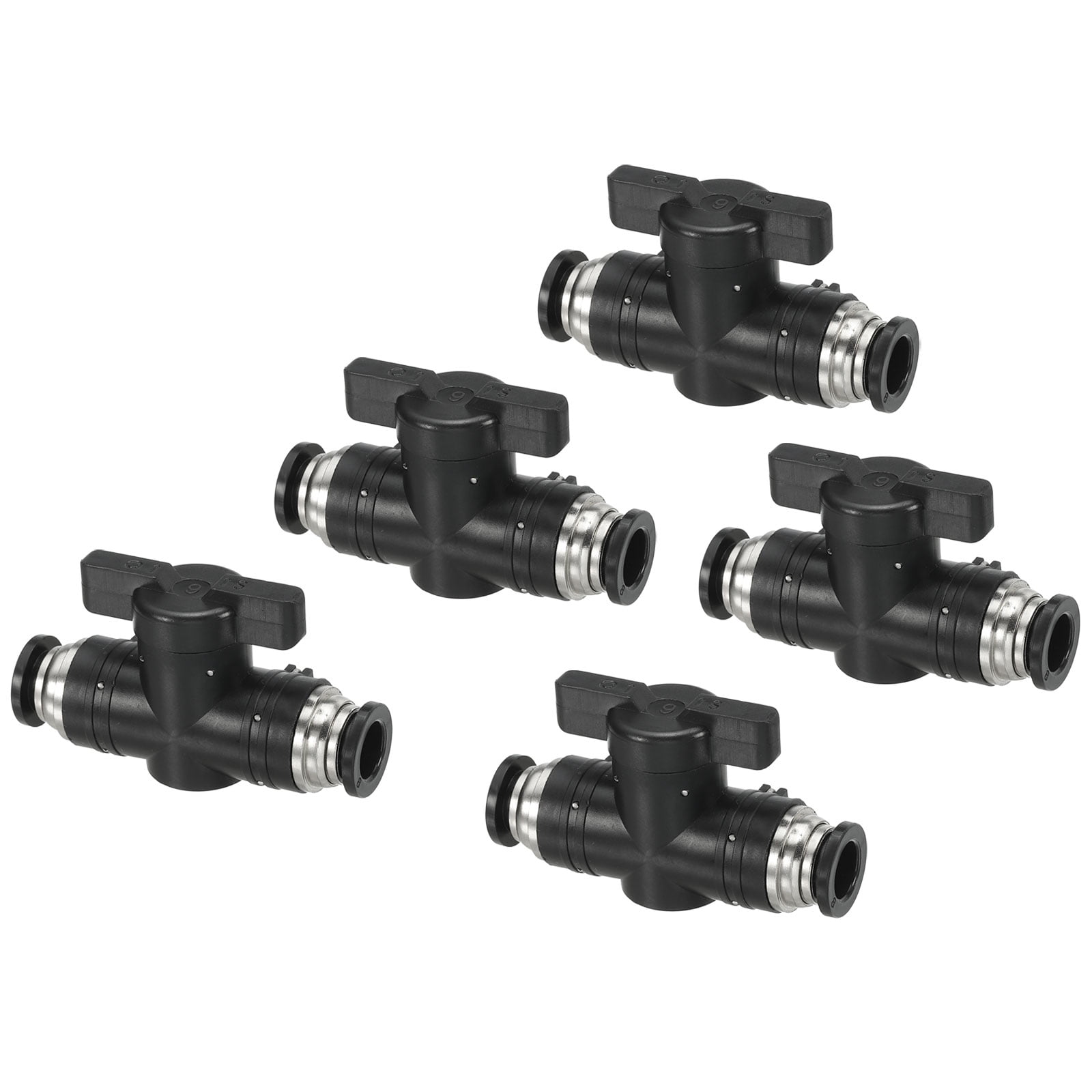 Uxcell 5/16" Pneumatic Ball Valve, Push to Connect Fittings Quick ...
