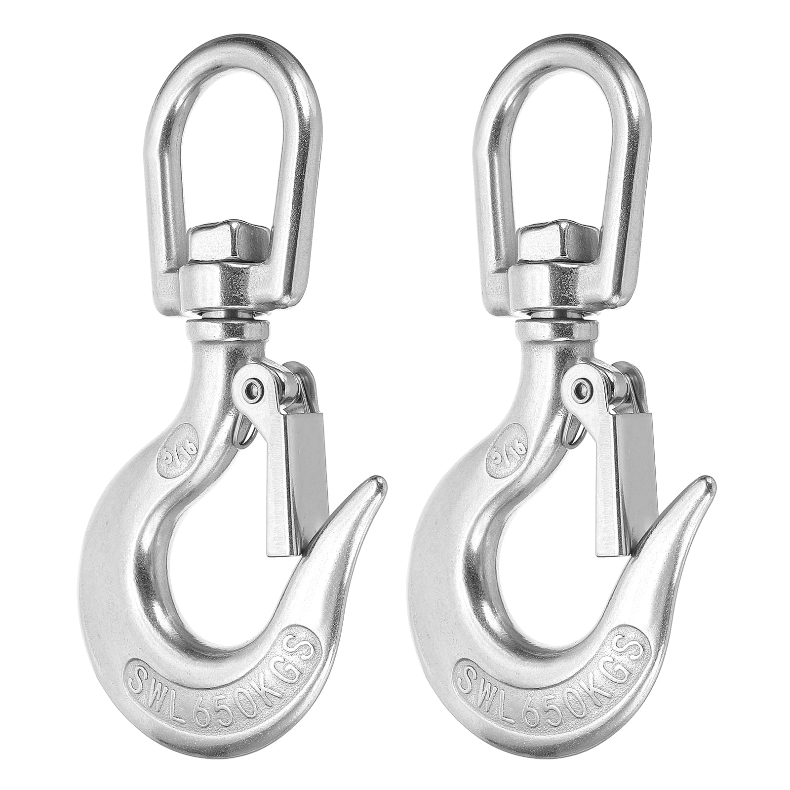 Uxcell 5/16" Slip Hook, 2 Pack 304 Stainless Steel Swivel Lifting Hook ...