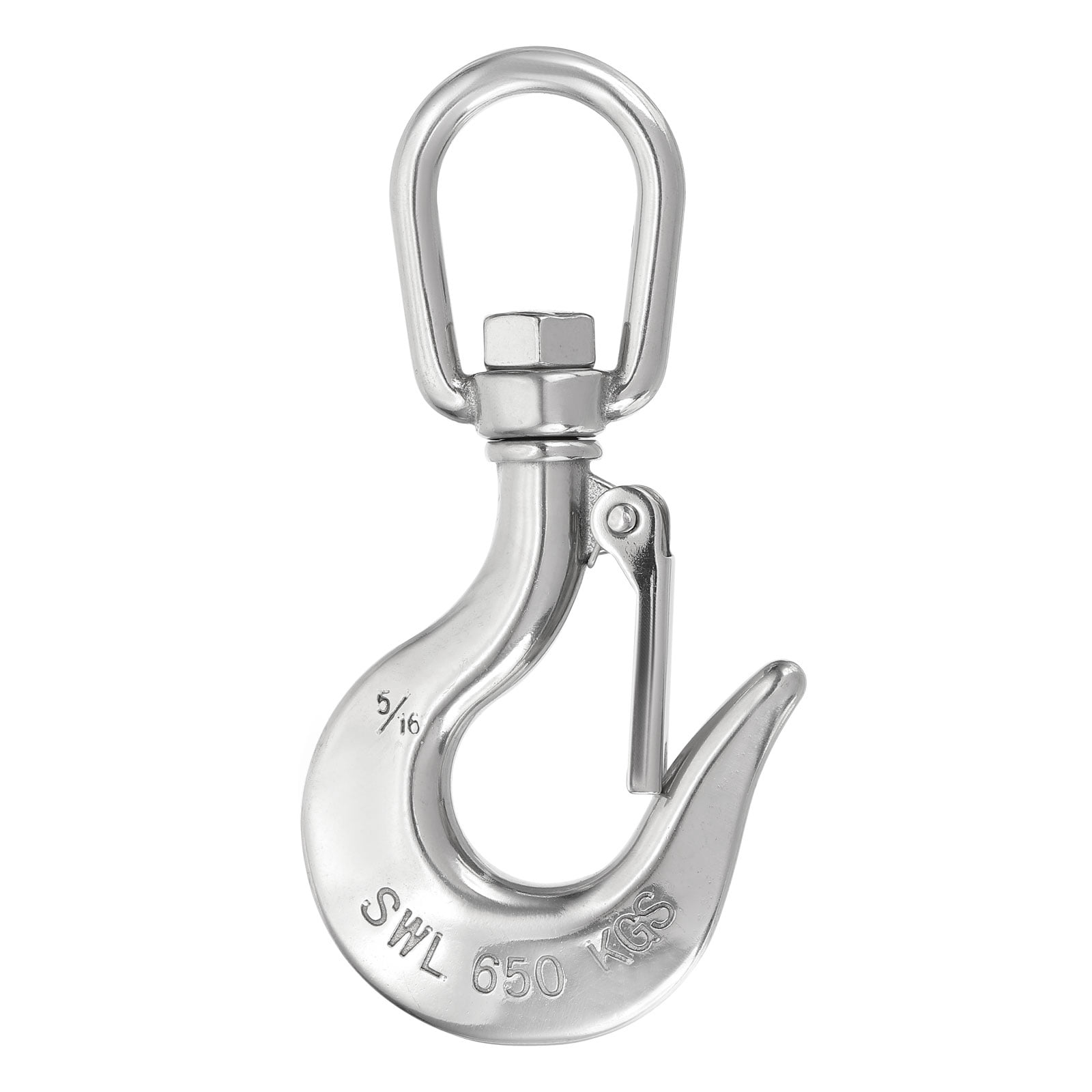 Uxcell 5/16" Slip Hook, 316 Stainless Steel Swivel Lifting Hook 1433 ...
