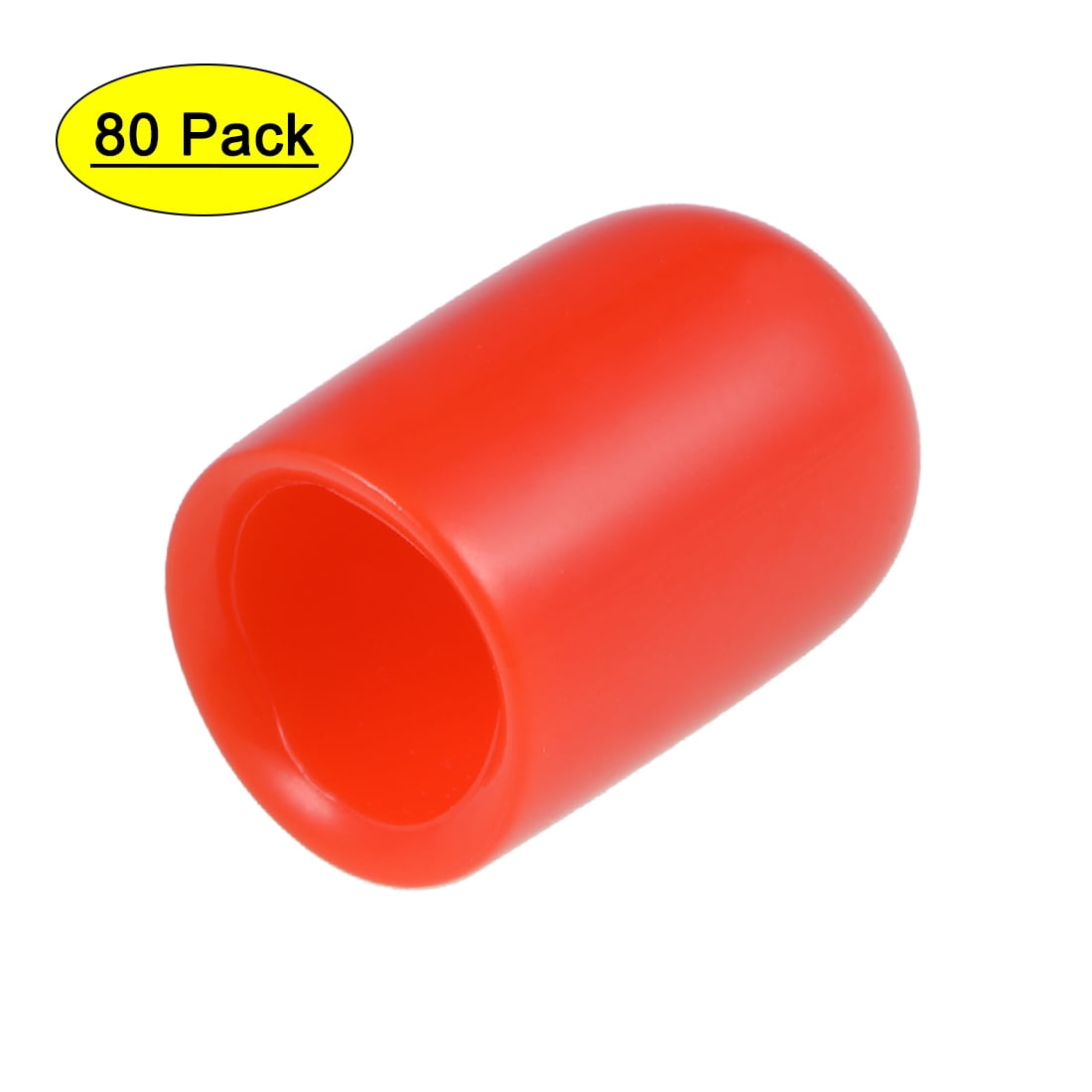 Uxcell 5/16-inch ID Red Screw Thread Protectors Vinyl End Caps 80 Pack ...