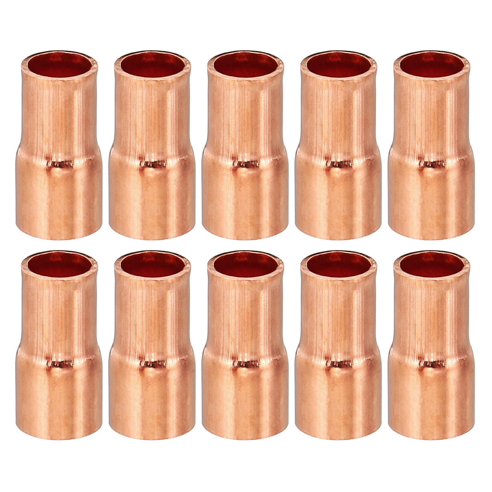 Uxcell 5/16" to 1/4" ID Copper Reducer, 10pcs Copper Reducing Coupling ...