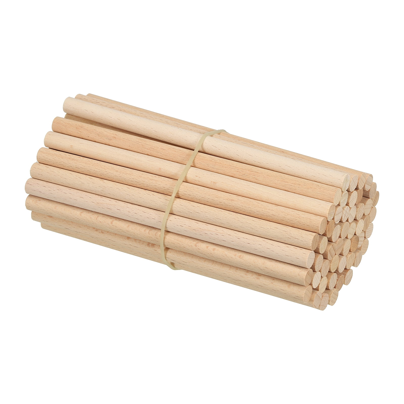 Uxcell 5/16 x 6 Inch Dowel Rods Wood Sticks Unfinished Wooden Dowel ...