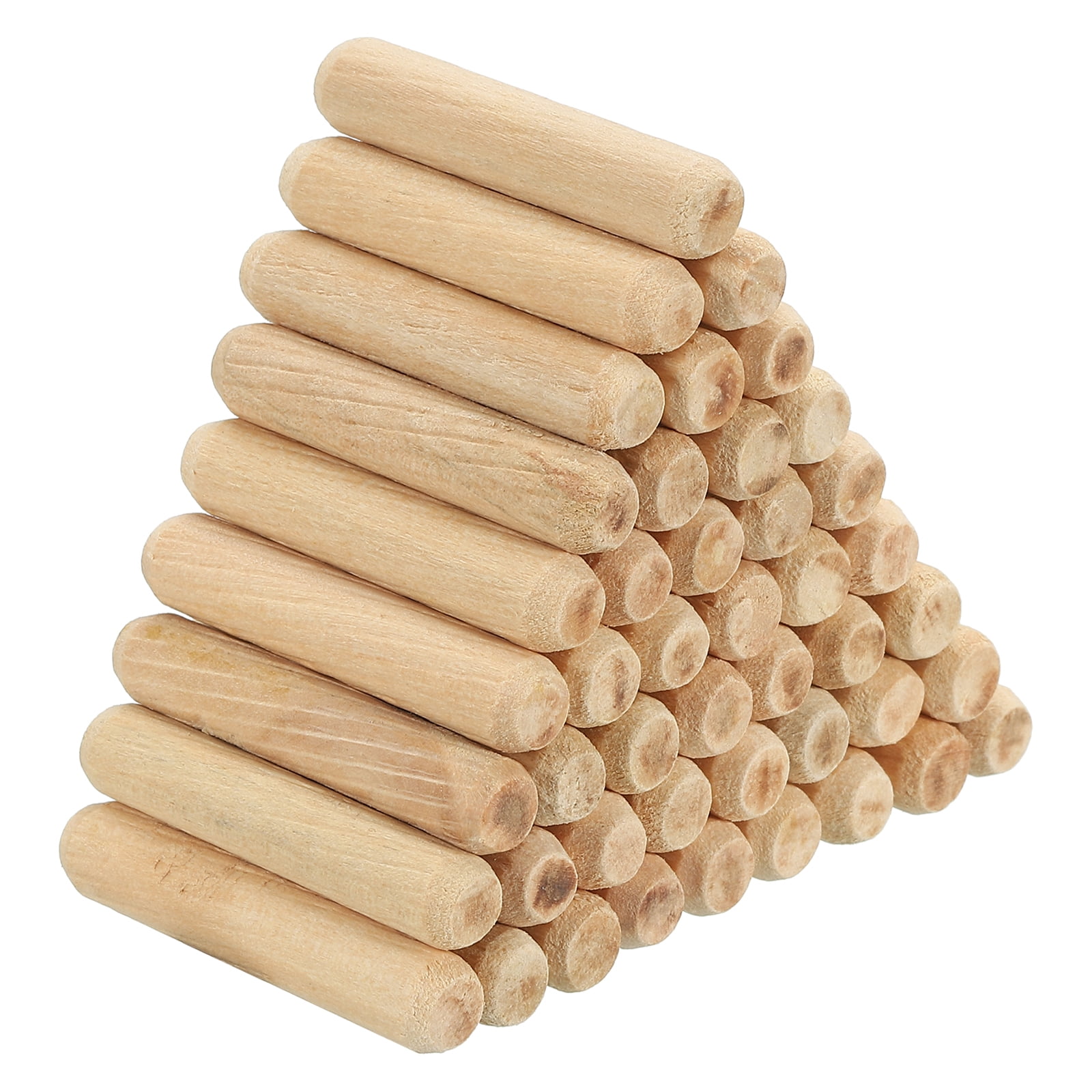Uxcell 5/16"x1 9/16" Wood Dowel Pins,120 Pack Fluted Wooden Dowel Pin ...