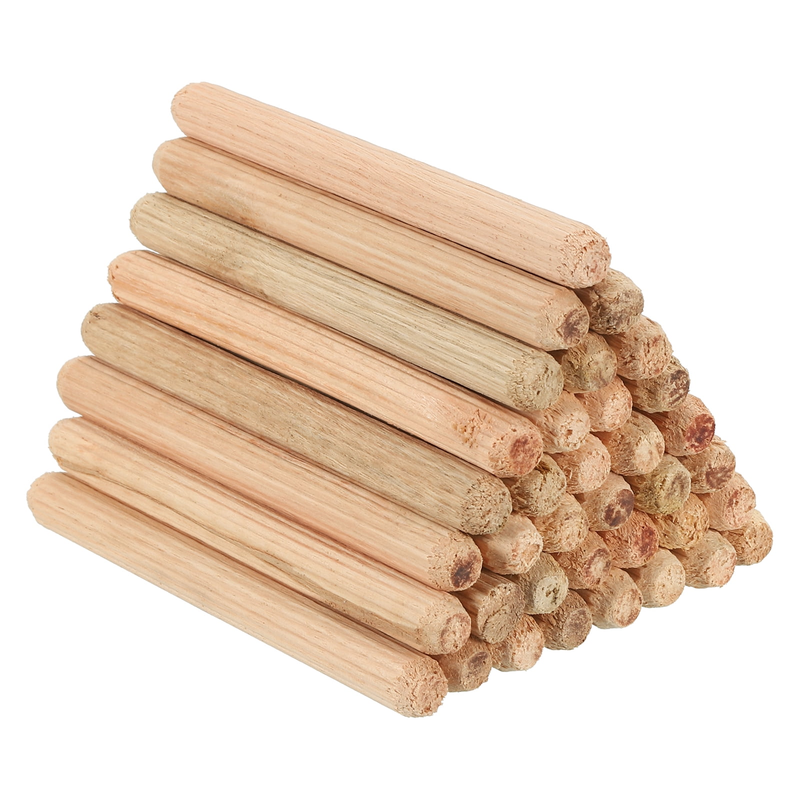 Uxcell 5/16"x3 5/32" Wood Dowel Pins,90 Pack Fluted Wooden Dowel Pin ...