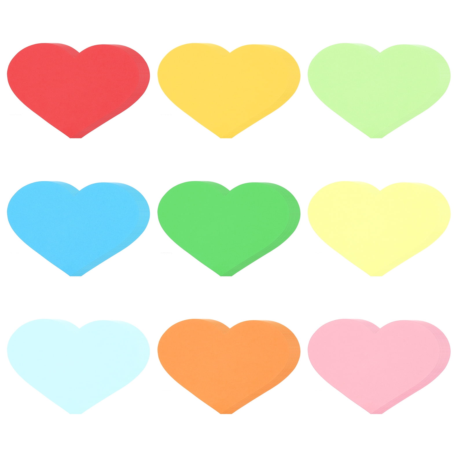 Uxcell 5.1x6"Cutouts Paper, 108Pcs Heart Assorted Color Cut Outs Paper ...