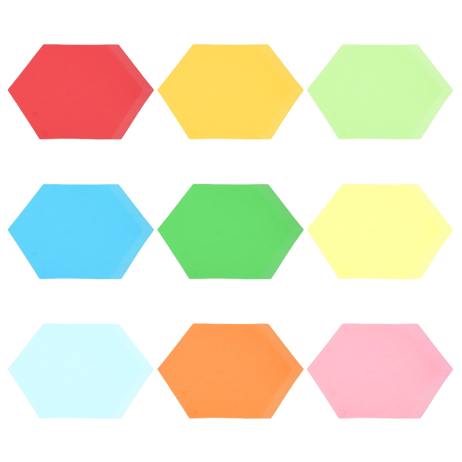 Uxcell 5.1x6"Cutouts Paper, 108Pcs Hexagon Assorted Color Cut Outs ...