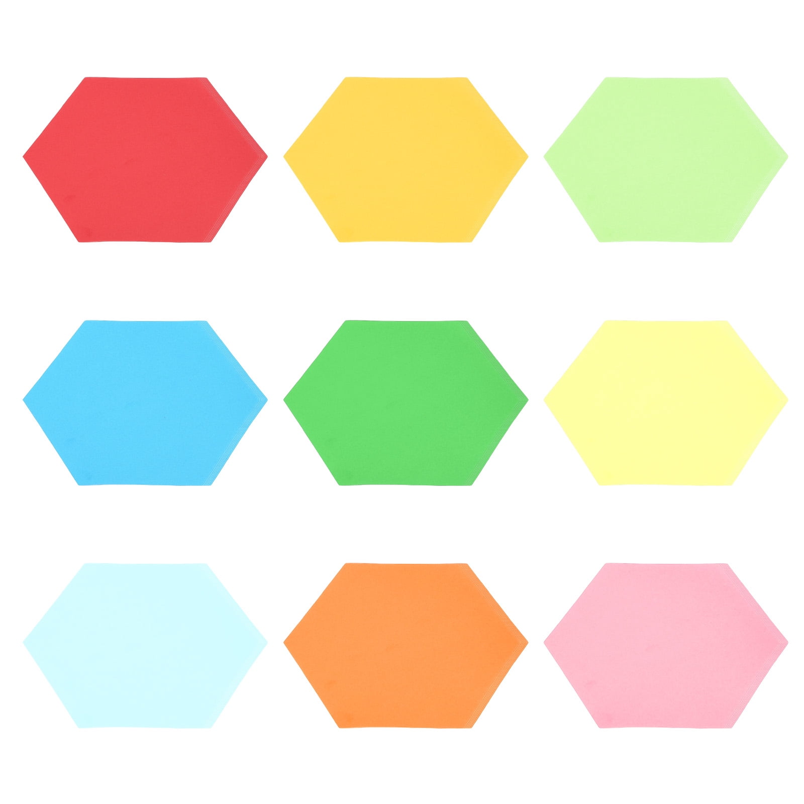 Uxcell 5.1x6"Cutouts Paper, 54Pcs Hexagon Assorted Color Cut Outs Paper ...