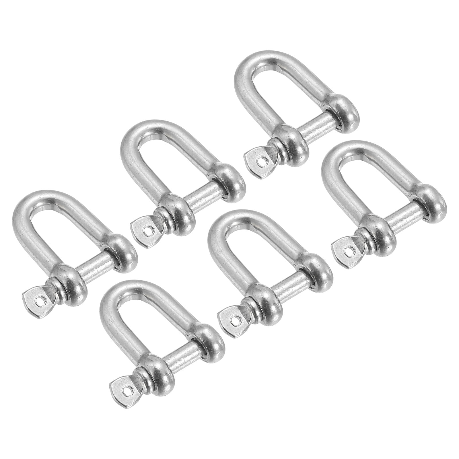 Uxcell 5/32" / 4mm Screw Pin Shackle, D Ring Shaped Shackles for Heavy ...