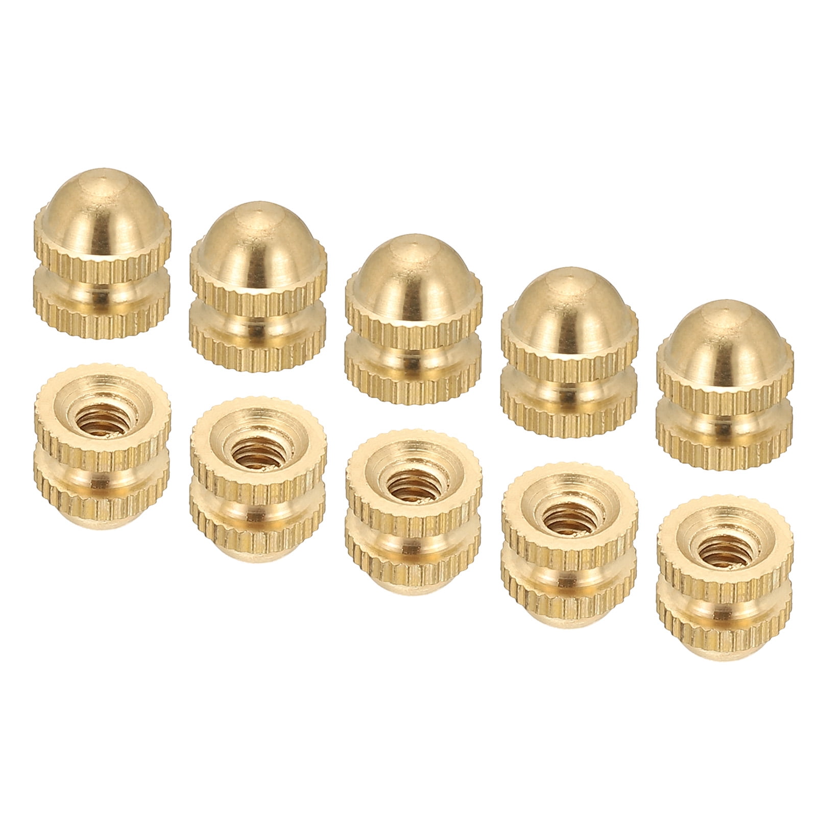 Uxcell 5/32" Cap Nut, 10 Pack Acorn Nut Screw Knob Cap Insert Knurled ...