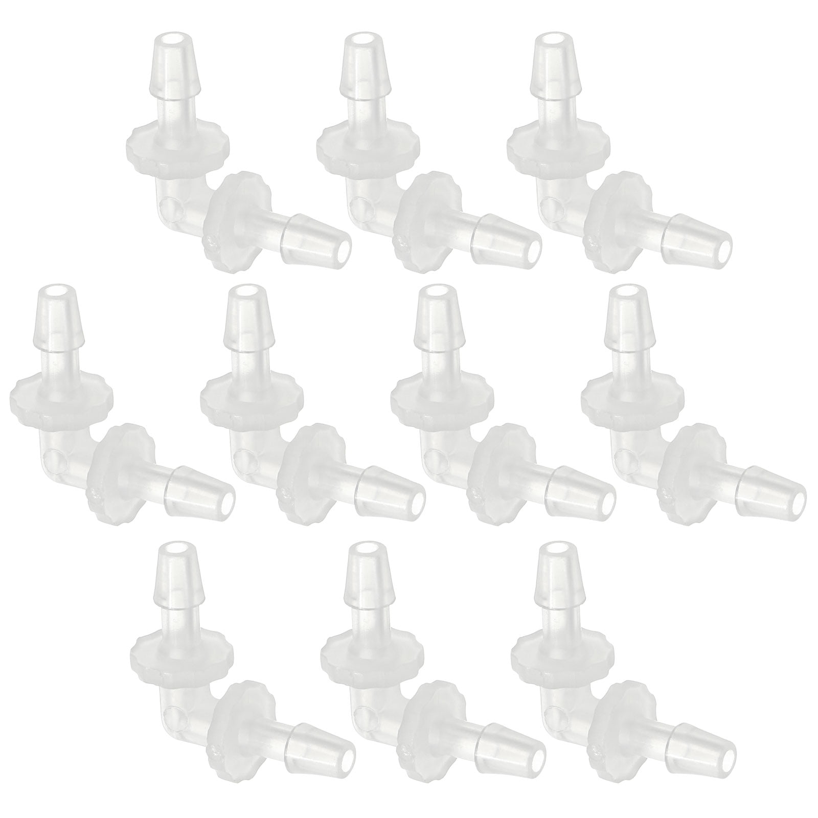 Uxcell 5/32" Plastic Hose Barb 90 Degree Elbow 10 Pack Barb Fittings 2 ...