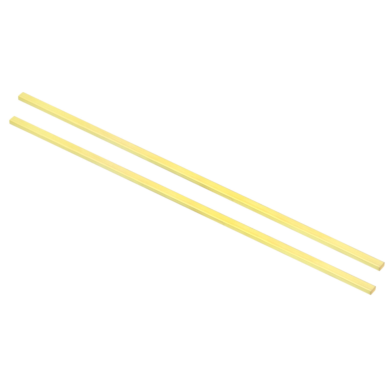 Uxcell 5/32x1/4x12" H59 Brass Flat Bar, 2 Pcs Solid Rectangle Mill ...