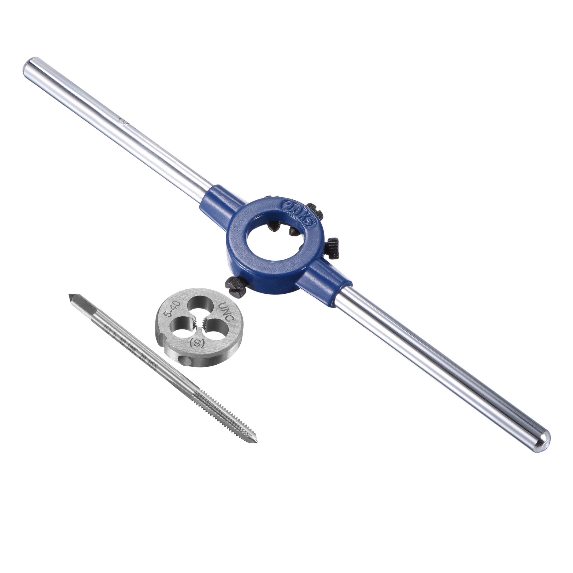Uxcell 5-40 UNC Tap and Die Set with 20mm Die Stock Handle Wrench ...