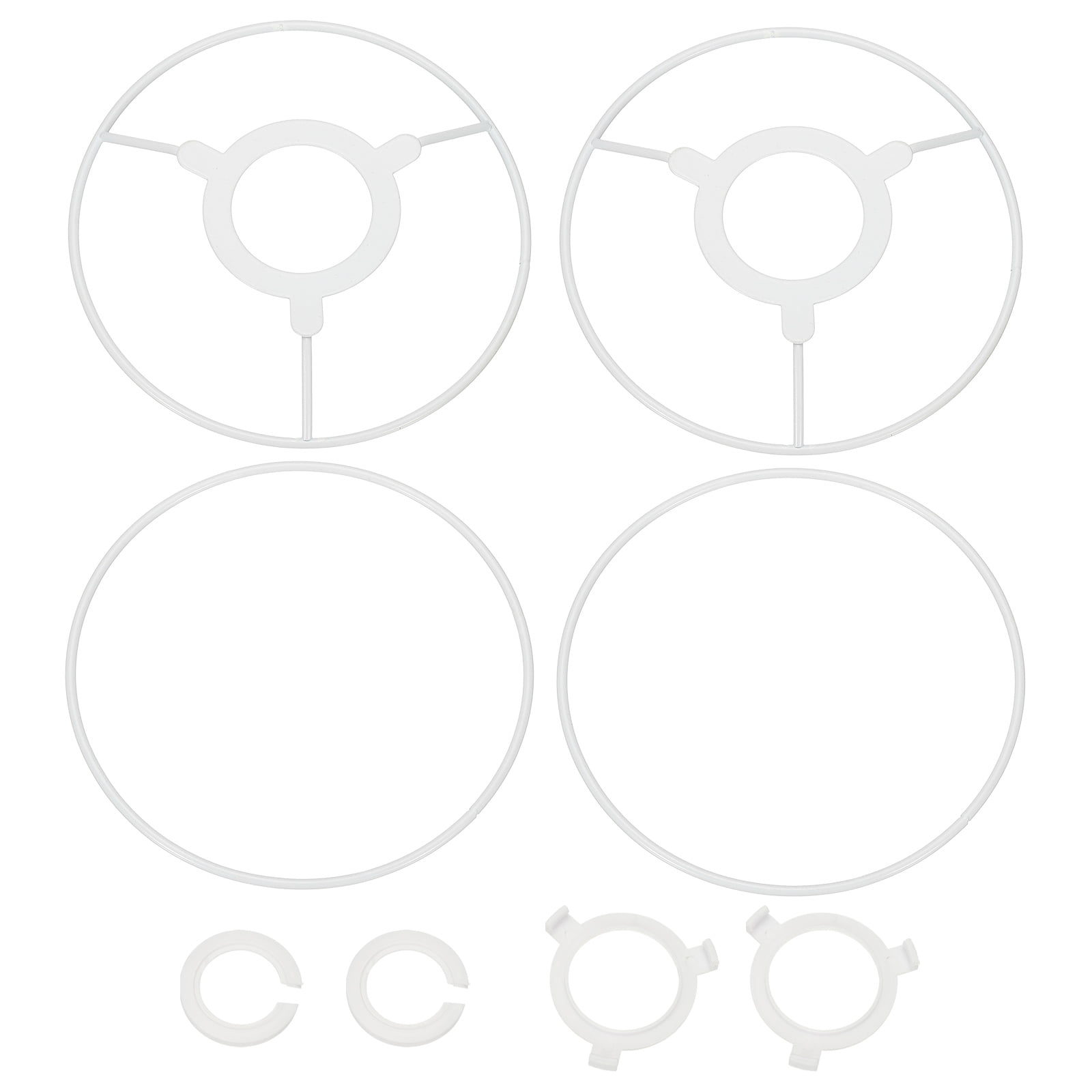 Uxcell 5.5 Inch Lamp Shade Ring, 2 Set Lamp Shade Frame with E27 to E26 ...