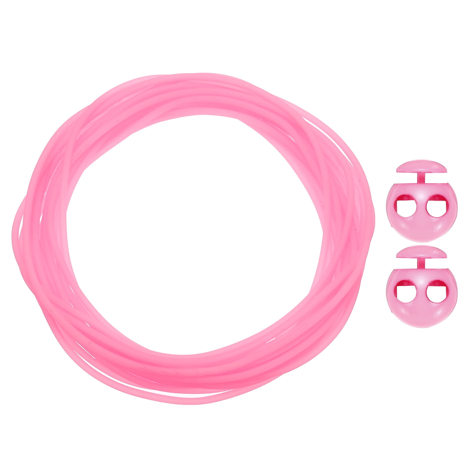 Uxcell 5.5 Yards Hollow Pipe Rubber Cords with 2-Hole Plastic Cord ...