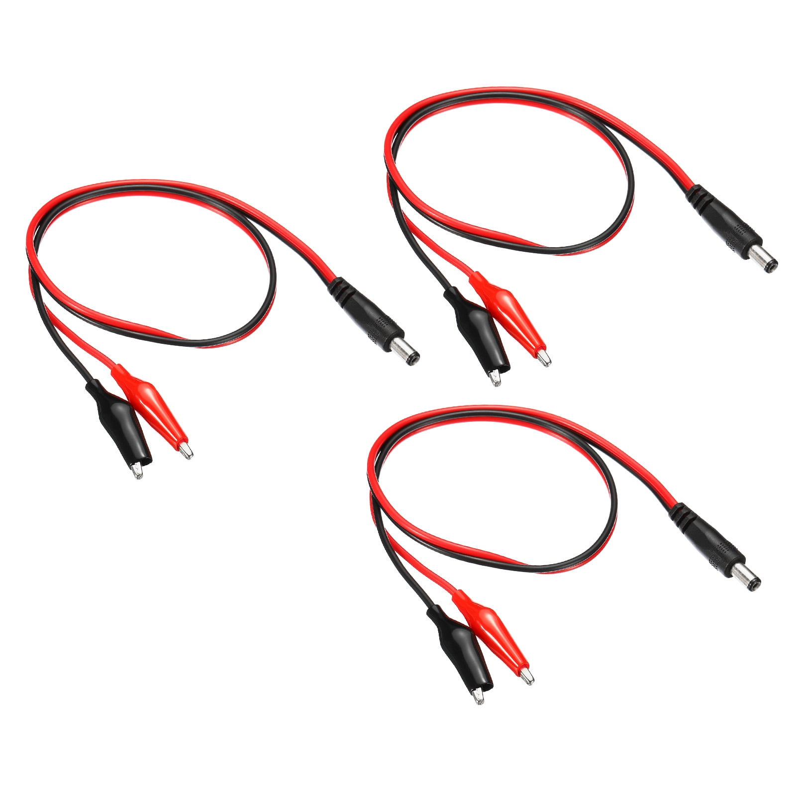 Uxcell 5.5 x 2.1mm DC Male Plug to Alligator Clip Connector Power Cable ...