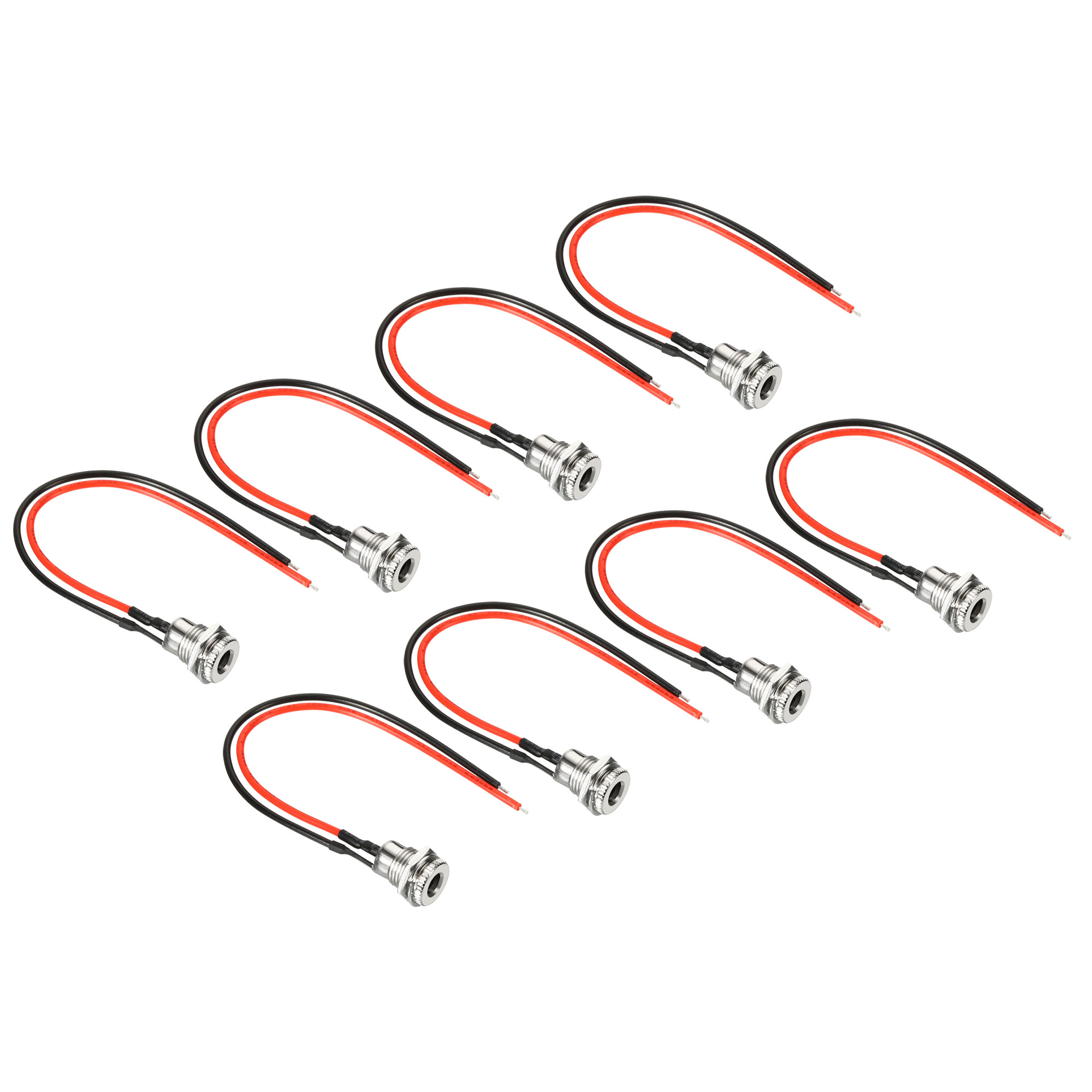 Uxcell 5.5 x 2.1mm DC Power Jack Socket Threaded Female Mount Adapter ...