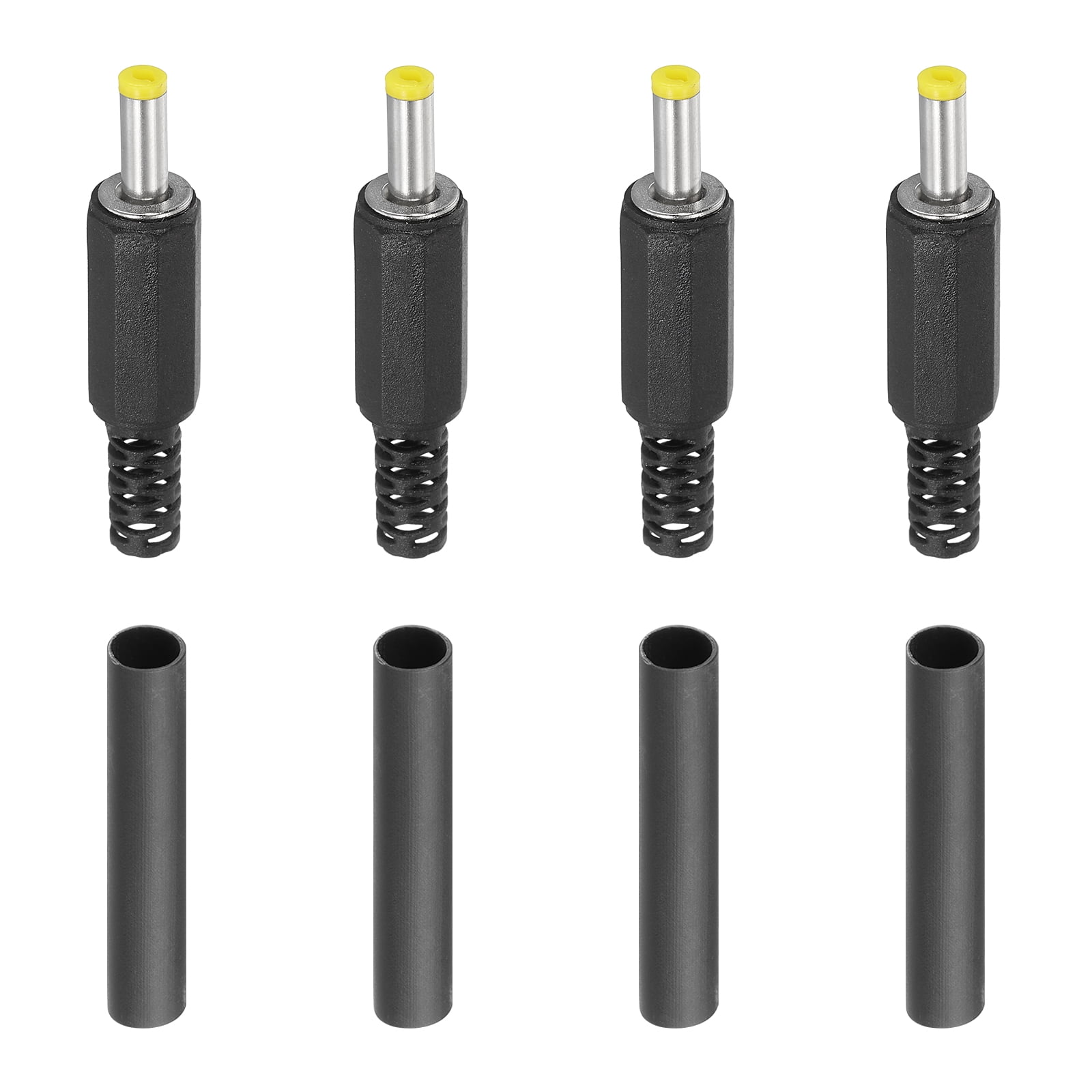 Uxcell 5.5x2.1mm DC Male Plug, 4 Pack DIY DC Barrel Connector with ...