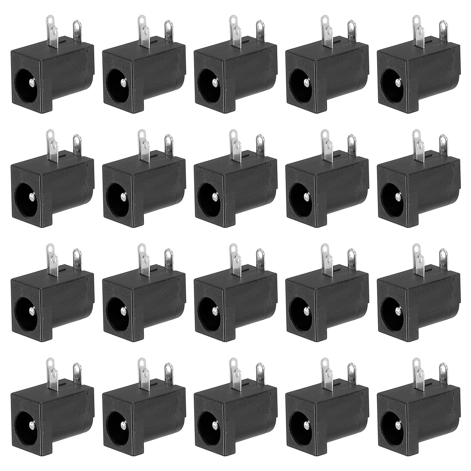 Uxcell 5.5x2.1mm DC Power Connector, 20 Pack 3 Pin PCB Mounting Female ...