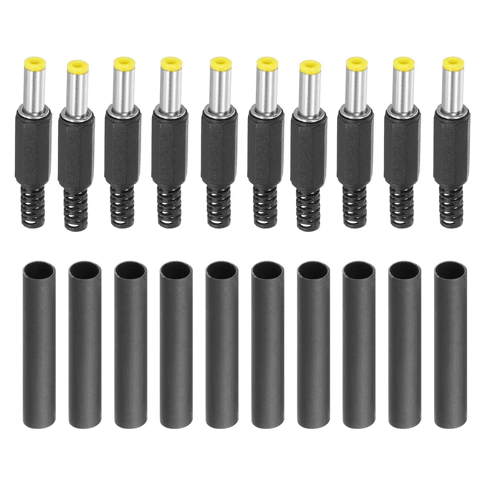 Uxcell 5.5x2.5mm DC Male Plug, 10 Pack DIY DC Barrel Connector with ...