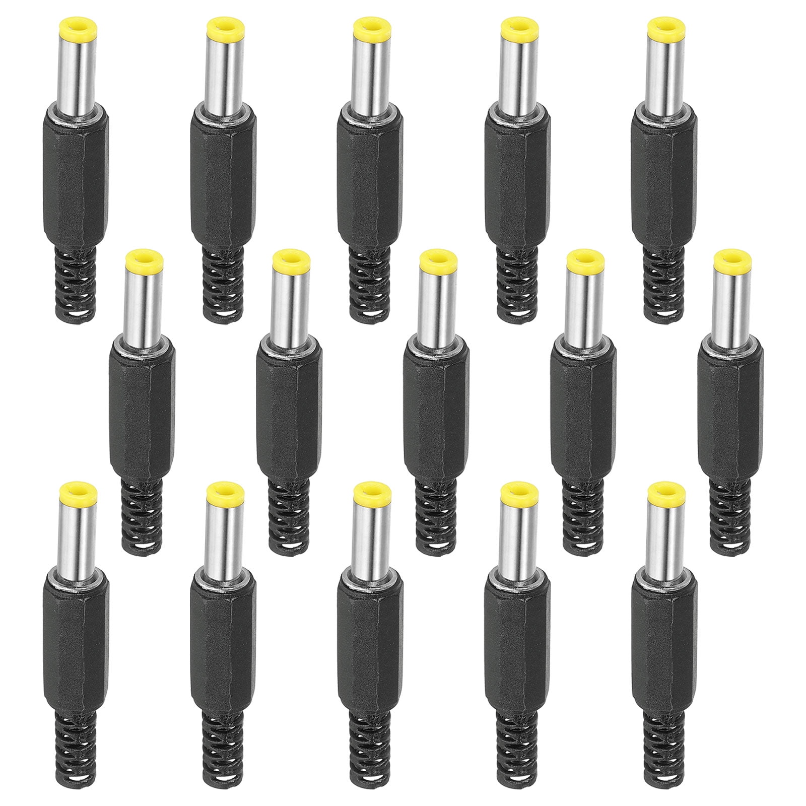 Uxcell 5.5x2.5mm DC Male Plug Power Supply Ends, 15 Pack DIY DC Barrel ...