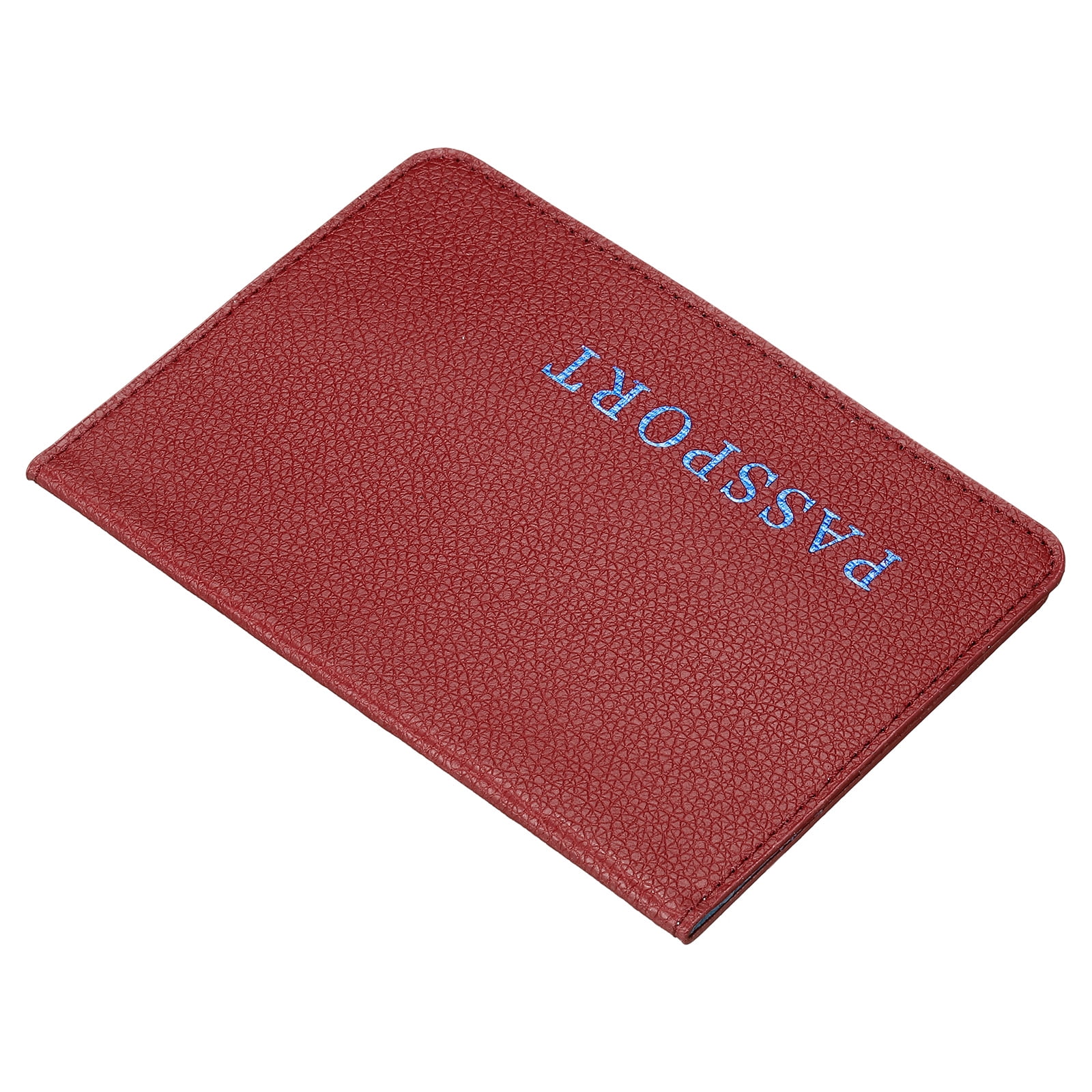 Uxcell 5.6"x3.9" PU Leather Passport Holder Cover Travel Wallet for ...